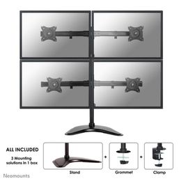 Neomounts NM-D335D4BLACK Monitor Tischhalterung
