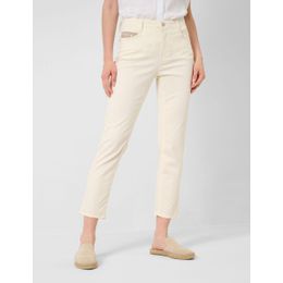 Brax Damen Five-Pocket-Hose Style CAROLA S, Cremefarben, Gr. 34