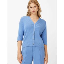 Brax Damen Strickjacke Style ALICE, Blau, Gr. 34