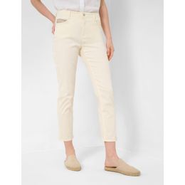 Brax Damen Five-Pocket-Hose Style MARY S, Cremefarben, Gr. 32