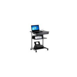 Yaheetech Computertisch Schreibtisch flexible PC Tisch mit Schublade und 4 Rollen, 56 x 51 x 79 cm