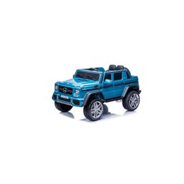 ES-Toys Kinder Elektroauto Mercedes Maybach G650 Zweisitzer Stoßdämpfer EVA MP3 blau