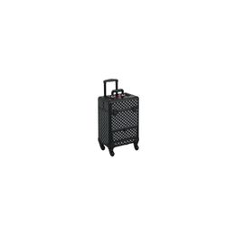 Yaheetech Kosmetikkoffer Schminkoffer Friseurkoffer Trolley Multikoffer Beauty Case für Make-up Pinsel, 34 x 24 x 55 cm schwarz