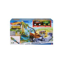 Mattel HJG32 - Hot Wheels - Monster Trucks - Rennstrecke mit 2 Fahrzeugen