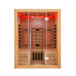 Artsauna Infrarotkabine Wärmekabine Helsinki 150 mit Dual-Technologie & Hemlockholz