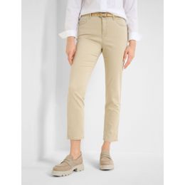 Brax Damen Five-Pocket-Hose Style CAROLA S, Beige, Gr. 42L