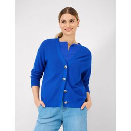 Brax Damen Strickjacke Style ALICIA, Blau, Gr. 46