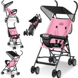 Kidiz® Kinderwagen CITY Buggy Kinderbuggy klappbar Sportwagen Faltbar 360° 4-Zoll-Räder Inkl. Sonnen- und Regenverdeck zusammenklappbar 5-Punkt-Sicherheitsgurt ab 6 Monate