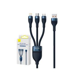 Baseus 3in1 USB cable Flash Series USB-C + micro USB + Lightning 100W 1.2m (blue)