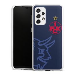 DeinDesign Galaxy A33 5G Handy Silikon H&uuml;lle Case wei&szlig; Handyh&uuml;lle 1. Fc Kaiserslautern Logo 1. Fck Silikon Case