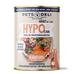 Pets Deli Nassfutter Hypo Care Känguru mit Kürbis & Kamille für Hunde - 200g / 6er Pack