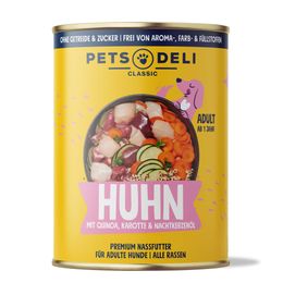 Nassfutter Huhn für Hunde - 200g ✓ getreidefrei & zuckerfrei ✓ Adult von Pets Deli