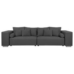 Big-Sofa Inosign "Aliya" Sofas Gr. B/H/T: 290cm x 80cm x 110cm, Struktur, grau (anthrazit) incl. Bettfunktion und Bettkasten, Breite 290 cm,incl. Zierkissen