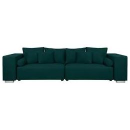 Big-Sofa Inosign "Aliya" Sofas Gr. B/H/T: 290cm x 80cm x 110cm, Struktur, blau (petrol) incl. Bettfunktion und Bettkasten, Breite 290 cm,incl. Zierkissen