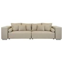 Big-Sofa Inosign "Aliya" Sofas Gr. B/H/T: 290cm x 80cm x 110cm, Struktur, beige (creme) incl. Bettfunktion und Bettkasten, Breite 290 cm,incl. Zierkissen