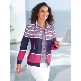 Shirtjacke Casual Looks "Shirtjacke" Gr. 36, bunt (marine-fuchsia) Damen Shirts