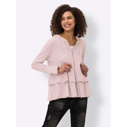 Shirtjacke Heine "Shirtjacke" Gr. 36, rosa (hellrosé) Damen Shirts