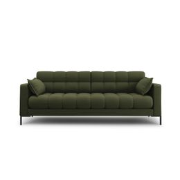 Micadoni Home 4-Sitzer Sofa aus strukturiertem Stoff grün 217x75x92cm