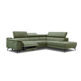 Courtois Laville 5-Sitzer Ecksofa mit Relaxfunktion aus Stoff, grün 290x82x228cm