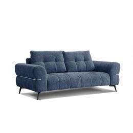 Courtois Laville 3-Sitzer XXL Sofa aus Stoff, dunkelblau 237x88x99cm