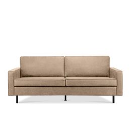 KONSIMO Dreisitzer-Schlafsofa mit Armlehnen, beige 98x87x209cm