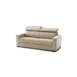 TALAMO ITALIA 2-Sitzer Schlafsofa aus Stoff beige 140x95 cm 180x85x95cm