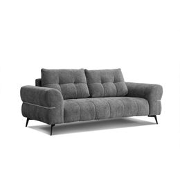 Courtois Laville 3-Sitzer XXL Sofa aus Stoff, dunkelgrau 237x88x99cm