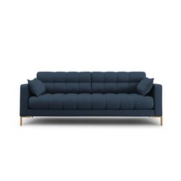 Micadoni Home 3-Sitzer Sofa aus strukturiertem Stoff blau 177x75x92cm