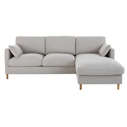 Maisons du Monde 5-Sitzer-Ecksofa mit Ecke rechts, hellgrau 235x86x162cm