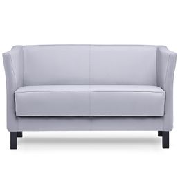KONSIMO Modernes Sofa 2 Sitzer, aus Kunstleder, grau 130x71x67cm