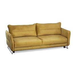 Siblo Dreisitzer-Sofa aus Holz in gelb 99x90x230cm