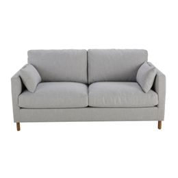 Maisons du Monde Ausziehbares 3-Sitzer-Sofa, hellgrau mit Matratze 10 cm 180x86x95cm