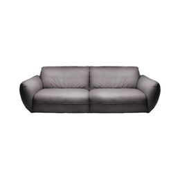 KAWOLA Extrabreites Sofa aus Leder, grau 108x88x280cm