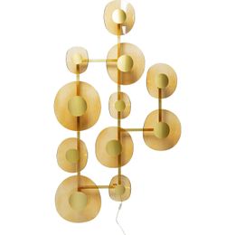 KARE Design Wandleuchte 11 Lampenschirme aus Glas und goldenem Stahl 116x198x21cm