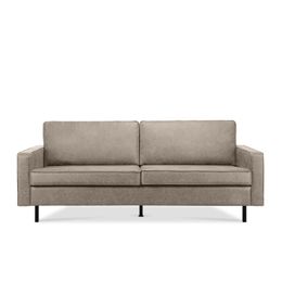 KONSIMO Dreisitzer-Schlafsofa mit Armlehnen, hellgrau 98x87x209cm