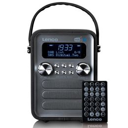 Lenco PDR-051BKSI - Tragbares DAB+ FM-Radio mit Bluetooth und 11x19x15cm