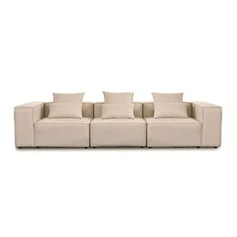 Home Deluxe Sofa aus Polyester,Beige 120x70x327cm