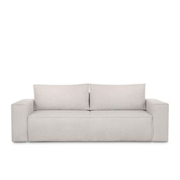 KONSIMO Sofa 3 Sitzer, mit Schlaffunktion, Modern, weiß 244x89x101cm