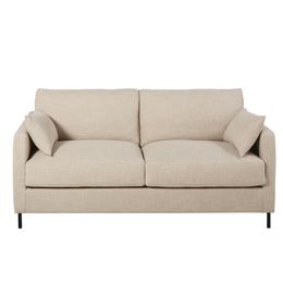 Maisons du Monde 2/3-Sitzer-Schlafsofa, beige, Matratze 10cm 180x86x95cm