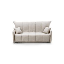 TALAMO ITALIA 3-Sitzer Schlafsofa aus Stoff beige 180x90 cm 165x85x90cm