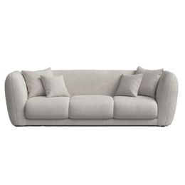 Hannun 3-Sitzer Sofa aus recyceltem Stoff, in Grau 230x77x85cm