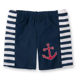 Playshoes Badehose Jungen Gr&ouml;&szlig;e 74/80 navy / feuerrot / wei&szlig;