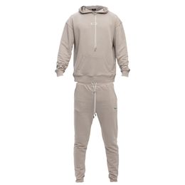 Tom Barron Jogginganzug mit Hoodie Herren Gr&ouml;&szlig;e L braun