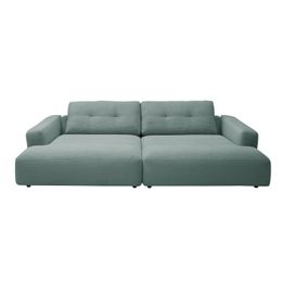 KAWOLA Big Sofa aus Feincord, grün 167x86x300cm