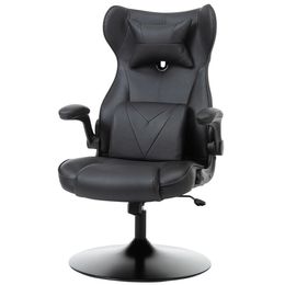 HOMCOM Gaming Stuhl Ergonomischer Computerstuhl Bürostuhl Schreibtischstuhl mit Wippenfunktion und Lendenki