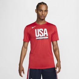 USA Nike Basketball-T-Shirt für das Training (Herren) - Rot