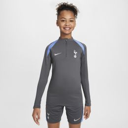 Tottenham Hotspur Strike Nike Dri-FIT Fußball-Drill-Oberteil für ältere Kinder - Grau