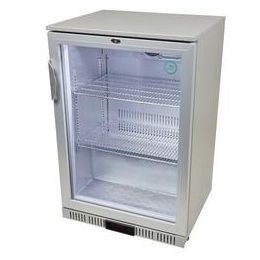 Gastro-Cool Barkühlschrank 128 Liter silber, LED, unterbaufähig