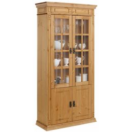 Vitrine Home Affaire "Vinales" Schränke beige (geölt) Höhe 196 cm