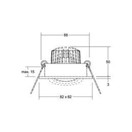 Brumberg LED-Einbauspot Tirrel-S, RC, Treiber rund, chrom